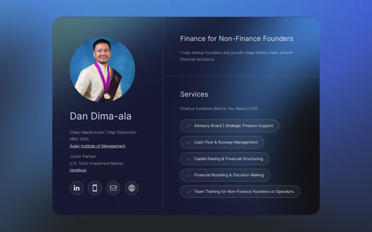 Dan Dima-ala (Finance)